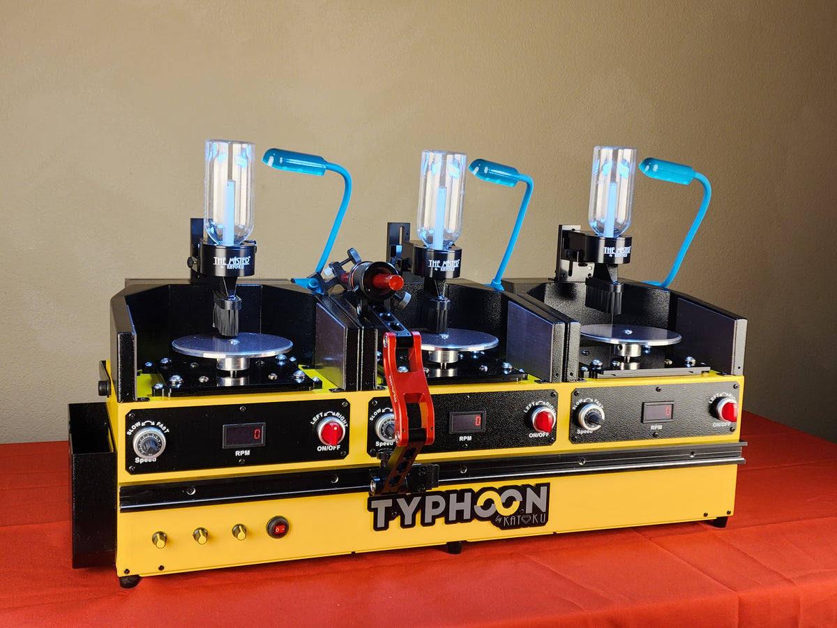 Katoku Typhoon Triple Hone Shears Sharpening System. 8" Hone, Dust col ...